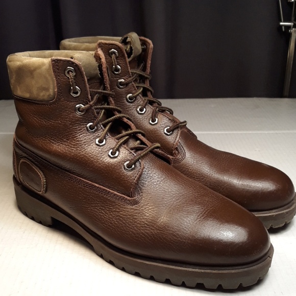 FUBU | Shoes | Fubu Brown Timberland Style Leather Boots Size 2e | Poshmark